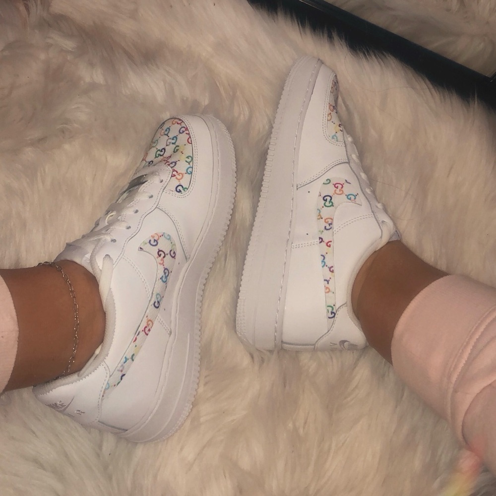 Gucci X Nike Air Force Shoe Custom - Gem